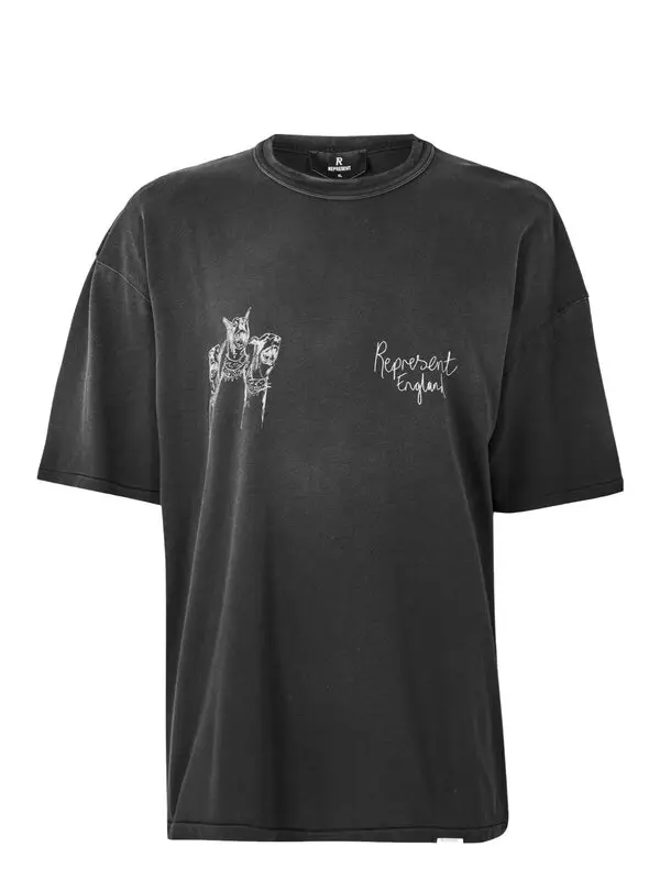 REPRESENT Oversized T-shirt - Black