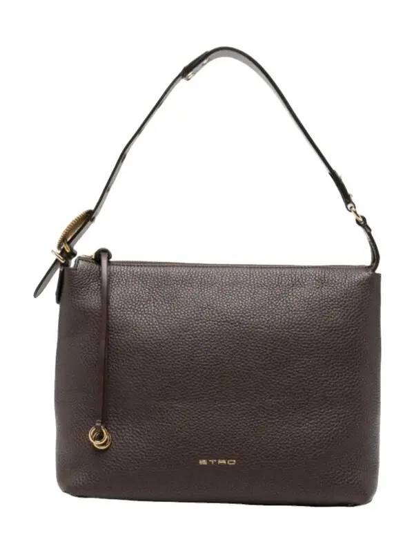 Etro Leather Shoulder Bag - Dark Brown