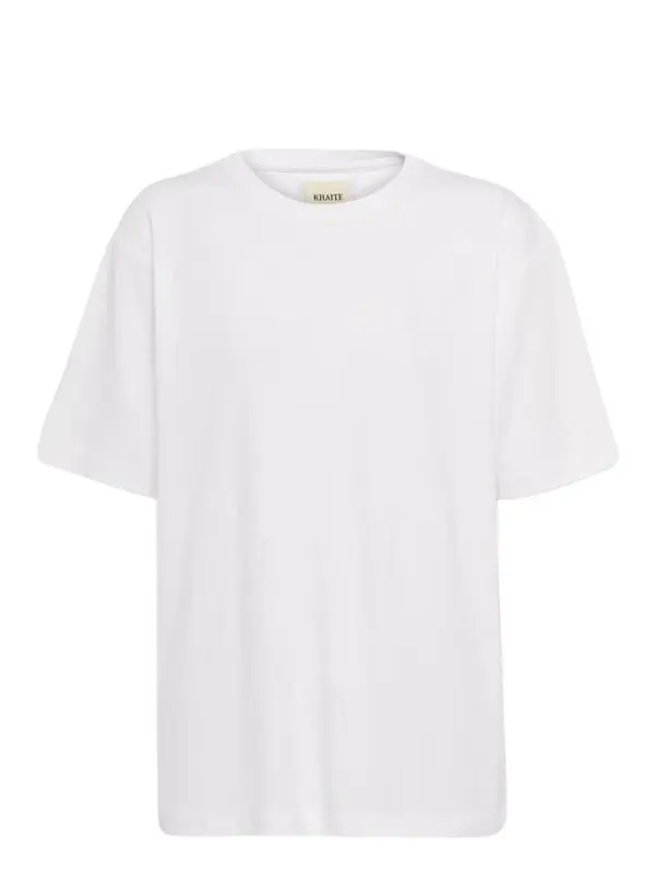 Khaite Winsley Cotton Ribbed T-shirt - Chalk White