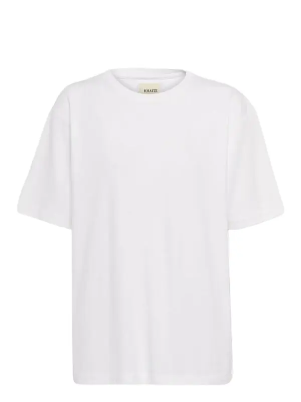 Khaite Winsley Cotton Ribbed T-shirt - Chalk White