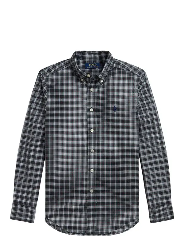 Polo Ralph Lauren Short Sleeve Oxford Shirt - Gray