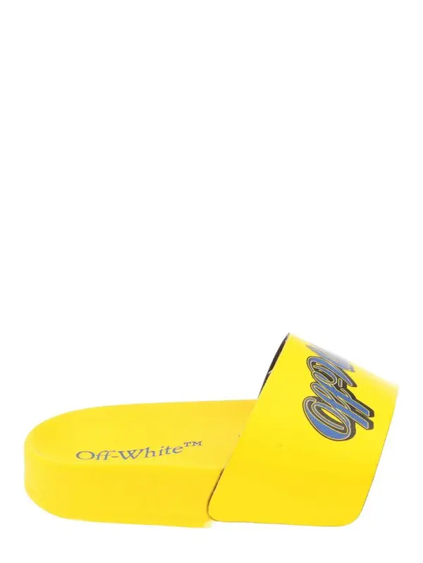 Off-White Pool Sliders - Yellow