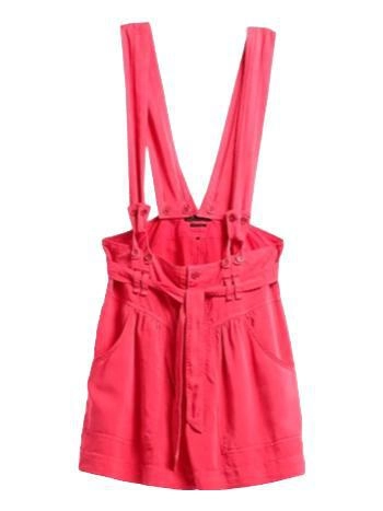 Isabel Marant Étoile High-waisted Overall Shorts With Detachable Belt - Orange
