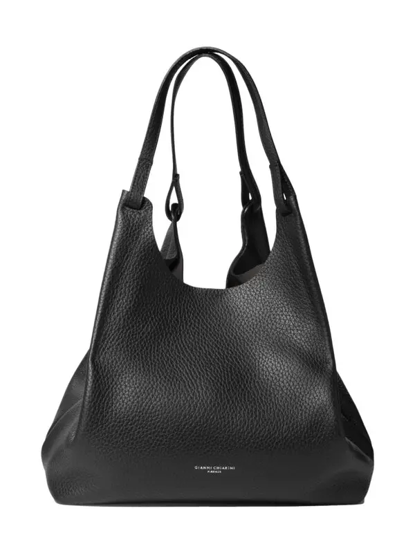 GIANNI CHIARINI Large Leather Shoulder Bag - Black