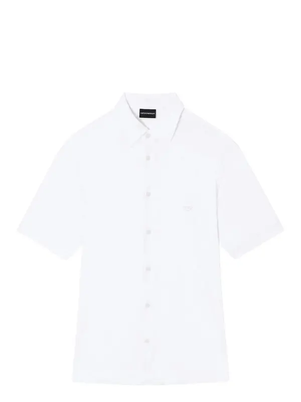 Emporio Armani Collared Shortsleeve Shirt - White