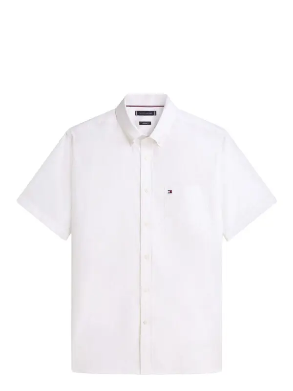 Tommy Hilfiger Buttondown Collar Shortsleeve Shirt - White