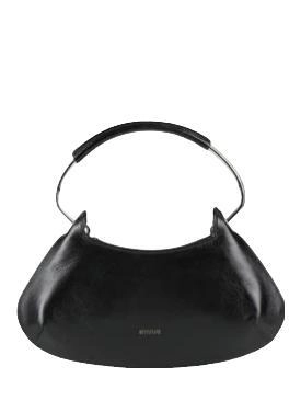 Sportmax Plain Colour Hobo Bag - Black