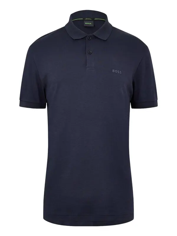 Hugo Boss Solid Shortsleeve Polo Shirt - Blue