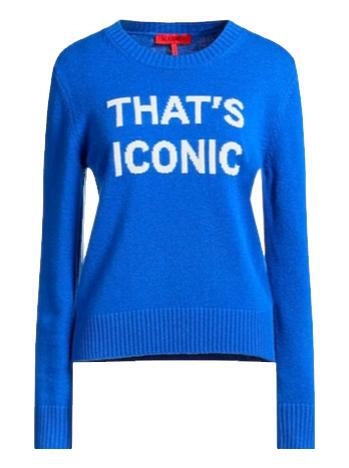 MAXCO. Max&co. Two-tone Crew Neck Knit Sweater - Blue