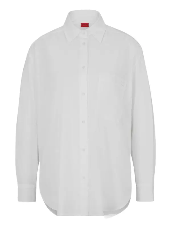 Hugo Boss Oversize Long-sleeve Shirt - White