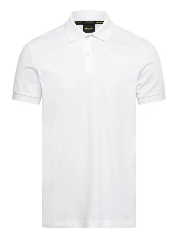 Hugo Boss Solid Shortsleeve Polo Shirt - White
