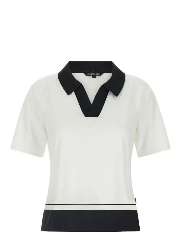 Goldbergh Piccola Short-sleeve Performance Top - White/black