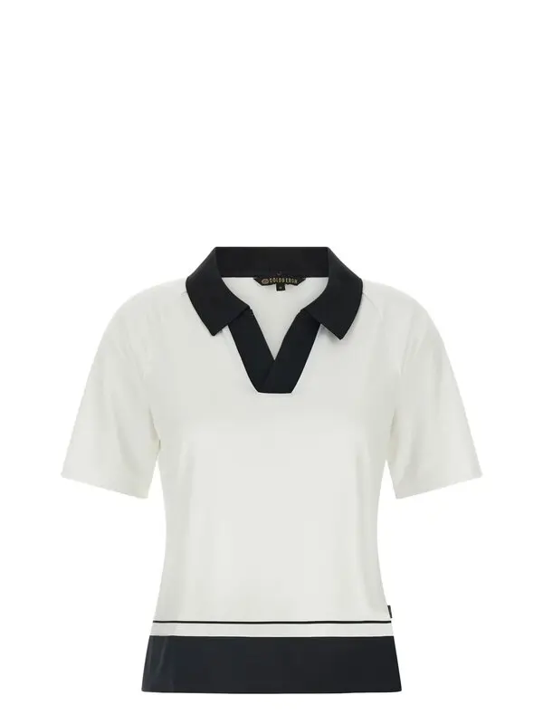 Goldbergh Piccola Short-sleeve Performance Top - White/black