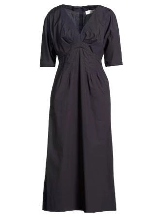 Tory Burch V-neck A-line Midi Dress - Black