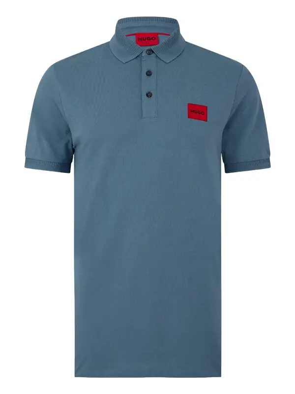 Hugo Boss Solid Shortsleeve Polo Shirt - Blue
