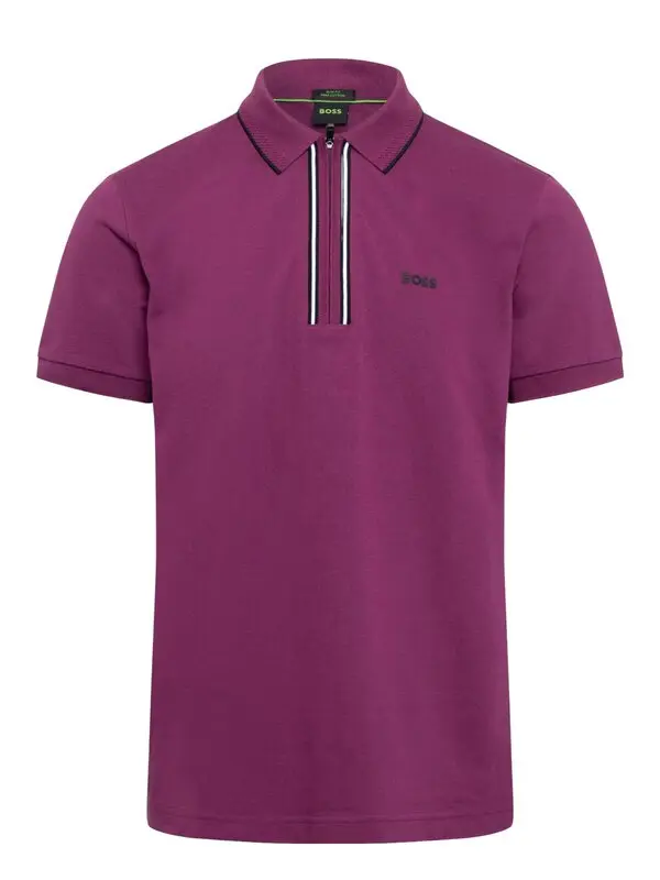 Hugo Boss Halfzip Shortsleeve Polo Shirt - Pink