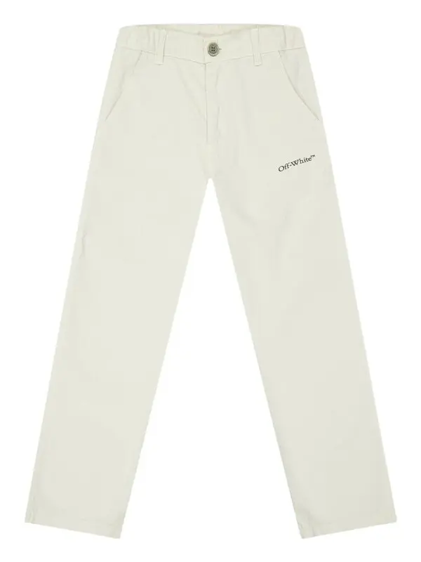 Off-White Cargo Trousers With Diagonal Arrows - Beige