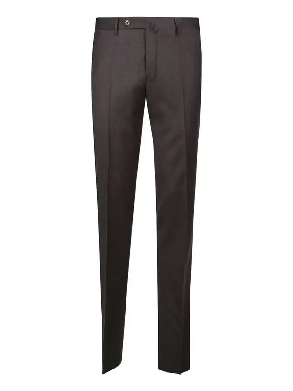 PT TORINO Tailored Pressed-crease Trousers - Black