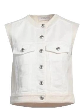 Sportmax Sleeveless Denim Gilet - White