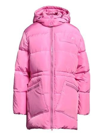 GANNI Quilted Hooded Jacket - Pink