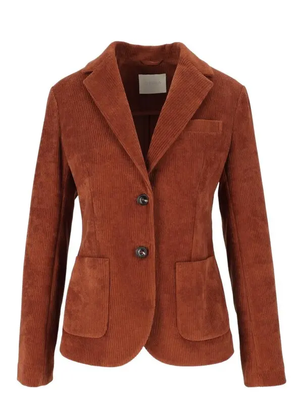CIRCOLO 1901 Corduroy Long-sleeve Blazer - Cinnamon