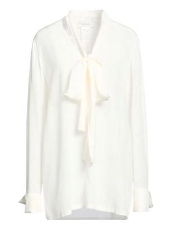 Sportmax Bow Detail Long Sleeve Crepe Blouse - White