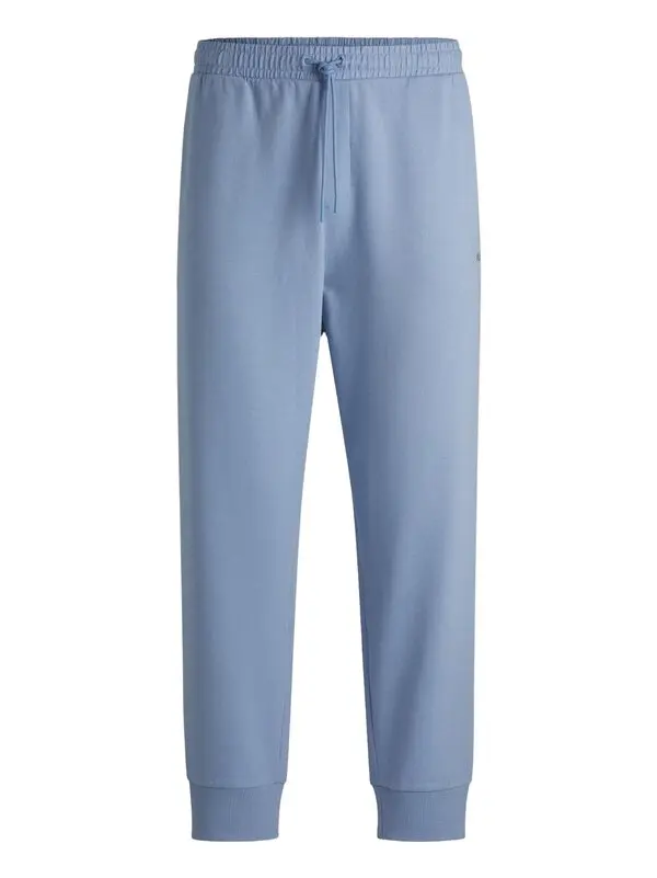 Hugo Boss Solid Color Curved Joggers - Blue
