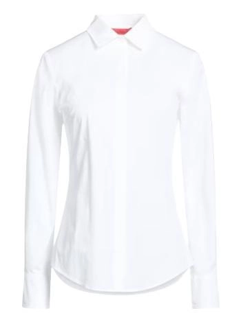 MAXCO. Max&co. Stretch Poplin Shirt With Concealed Button Fastening - White