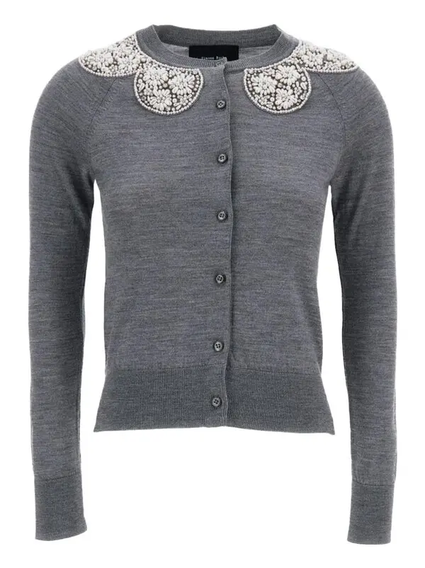 Simone Rocha Embellished Cardigan - Grey