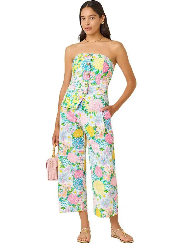 Lilly Pulitzer® Mandalay Wide Leg Crop Pant - Multi Lilly Garden