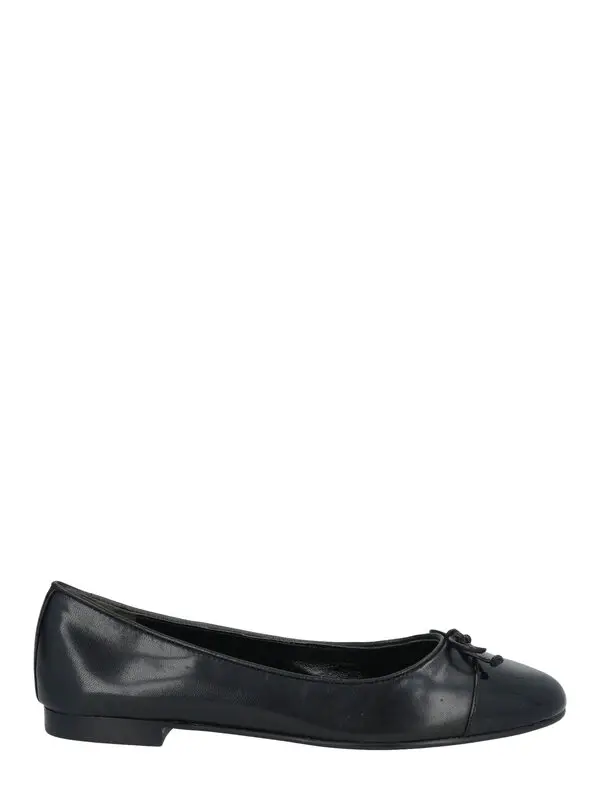 Tory Burch Ballet Flats With Bow Detailing - Black