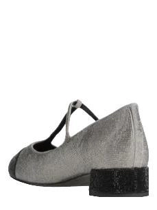 Tory Burch T-bar Block Heel Flats - Gray