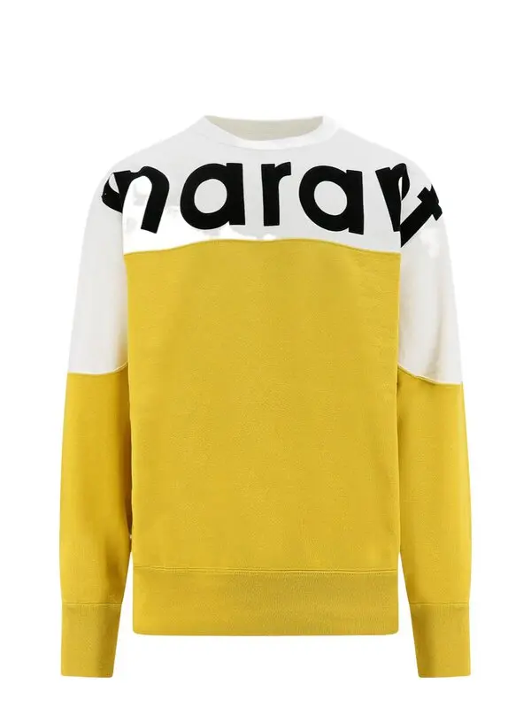 Isabel Marant Étoile Logo-print Colour-block Sweatshirt - Yellow
