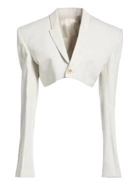 Rick Owens Cropped Blazer - White
