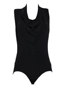 Sportmax Sleeveless Bodysuit With Cowl Neck - Black