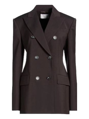 Sportmax Double-breasted Cool Wool Blazer - Black