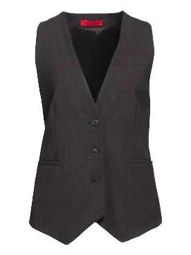 MAXCO. Max&co. Fitted Waistcoat With Pointed Hem - Black