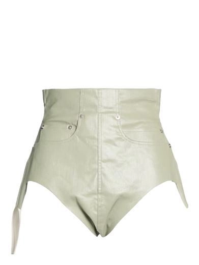 Rick Owens High-waisted Denim Hot Shorts - White