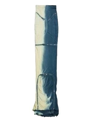 Rick Owens Gradient Denim Maxi Skirt - Blue