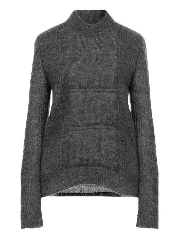 Max Mara Solid Long Sleeve Knit Sweater - Grey