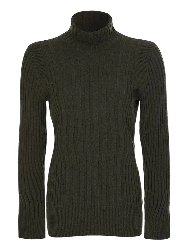 MAISON MARGIELA Ribbed Turtleneck Sweater - Black