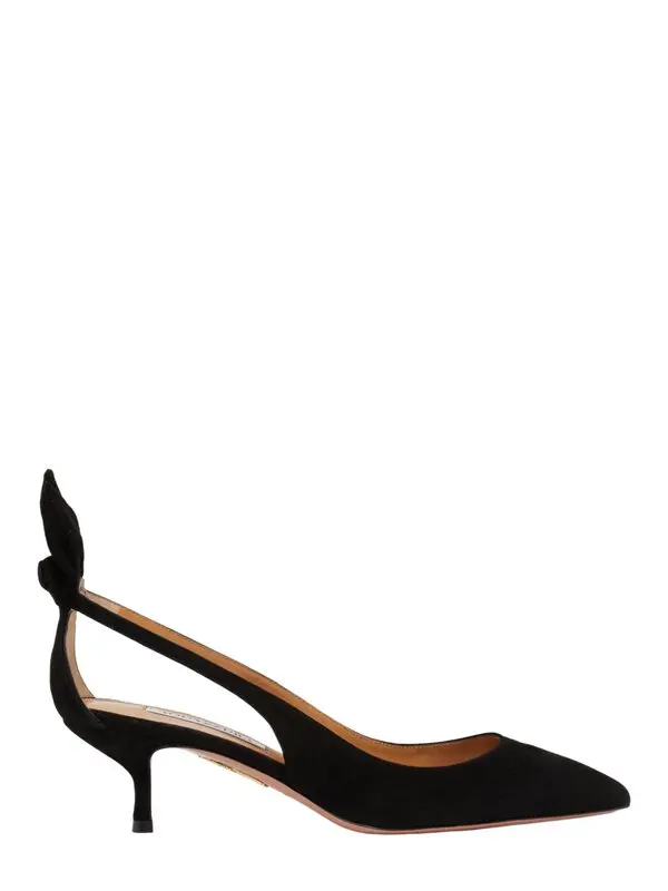 AQUAZZURA Pointed Toe Slingback Stiletto High Heels - Black