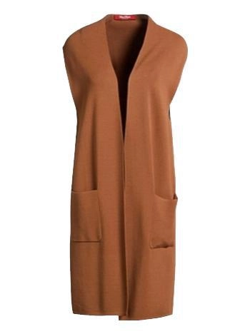 Max Mara Sleeveless Knitted Cardigan - Light Brown