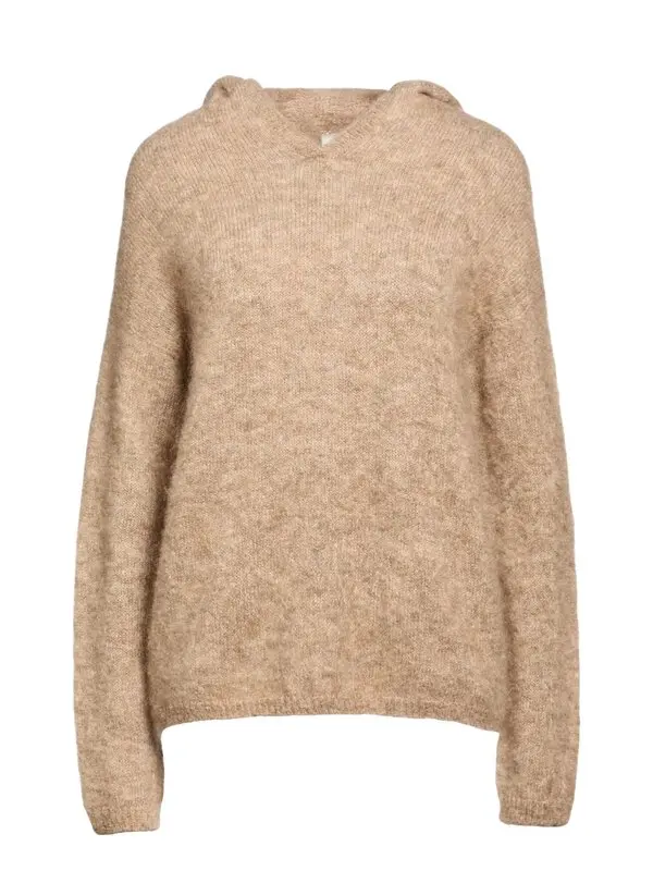 Max Mara Long-sleeved Knitted Hoodie - Light Brown