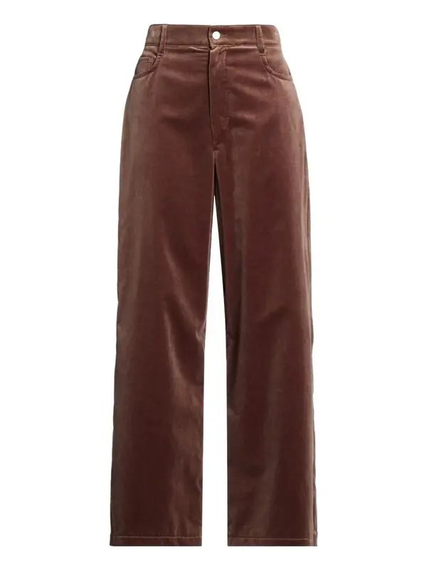Max Mara Velvet Belted Trousers - Brown