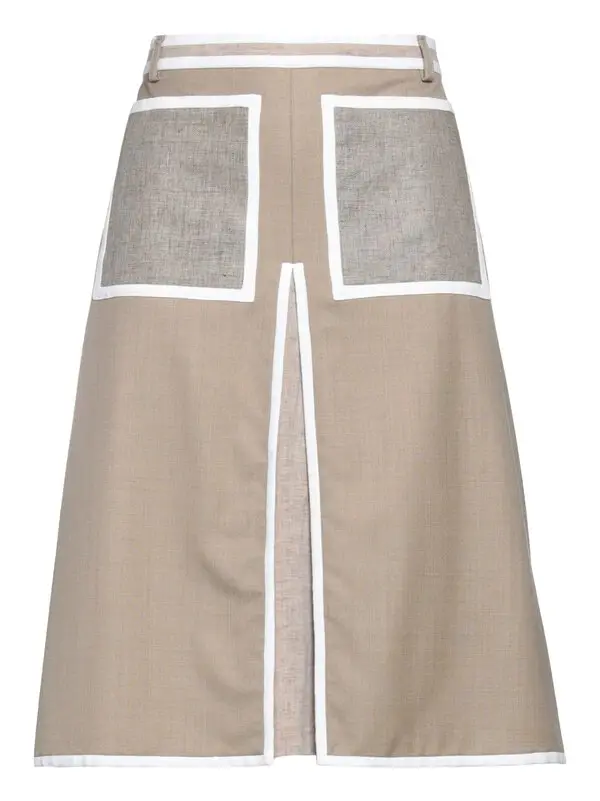 Burberry Flared Skirt - Camel