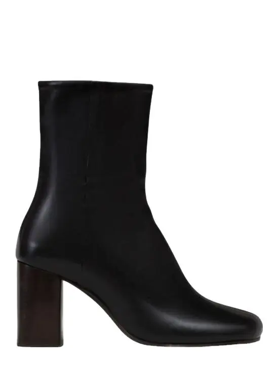 LEMAIRE Round Toe Block Heel Boots - Black