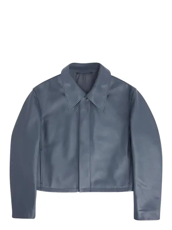 LEMAIRE Boxy Cropped Jacket - Blue