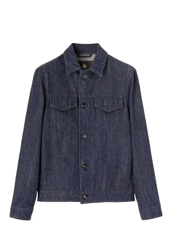 Loro Piana Long-sleeved Denim Trucker Jacket - Black