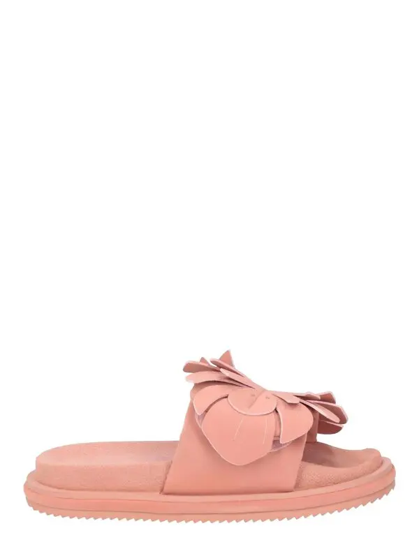 Farm Rio Floral Embellished Flat Slides - Pink